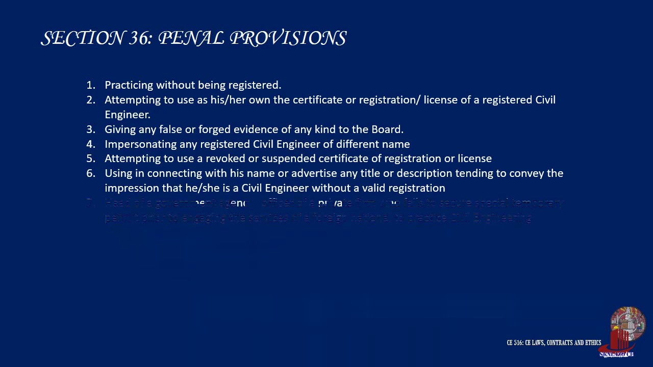 RA 544: THE CIVIL ENGINEERING LAW - ART V - YouTube