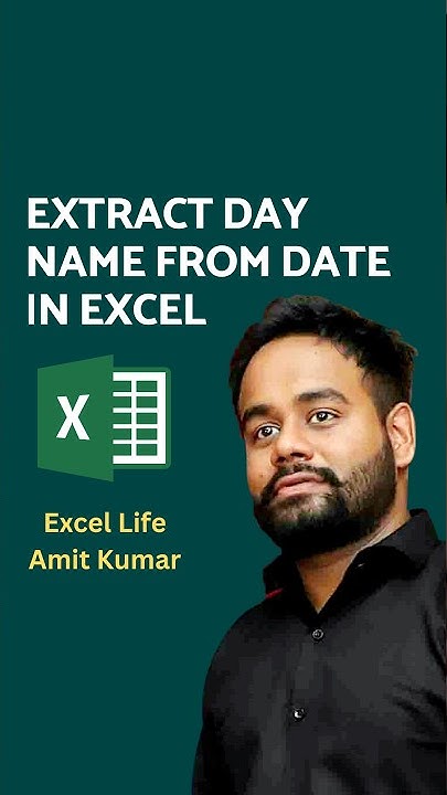 How to Return Day from Date in Excel | #shorts | Excel Life - Amit ...