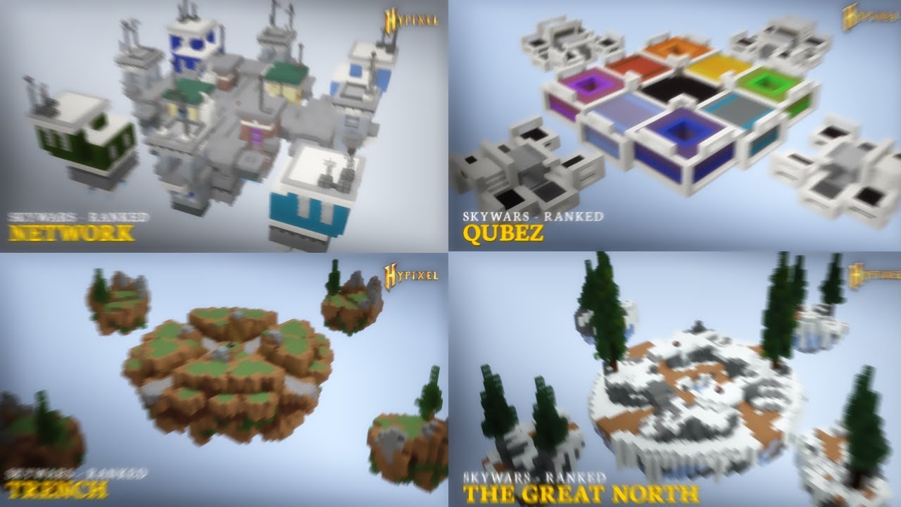 The new ranked skywars maps... - YouTube