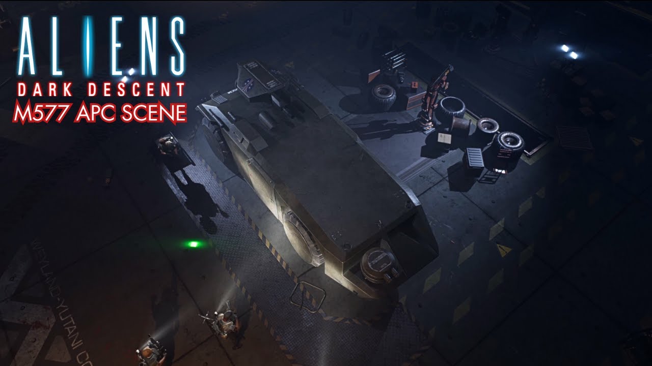 Aliens Dark Descent - M577 APC Full Scene - YouTube