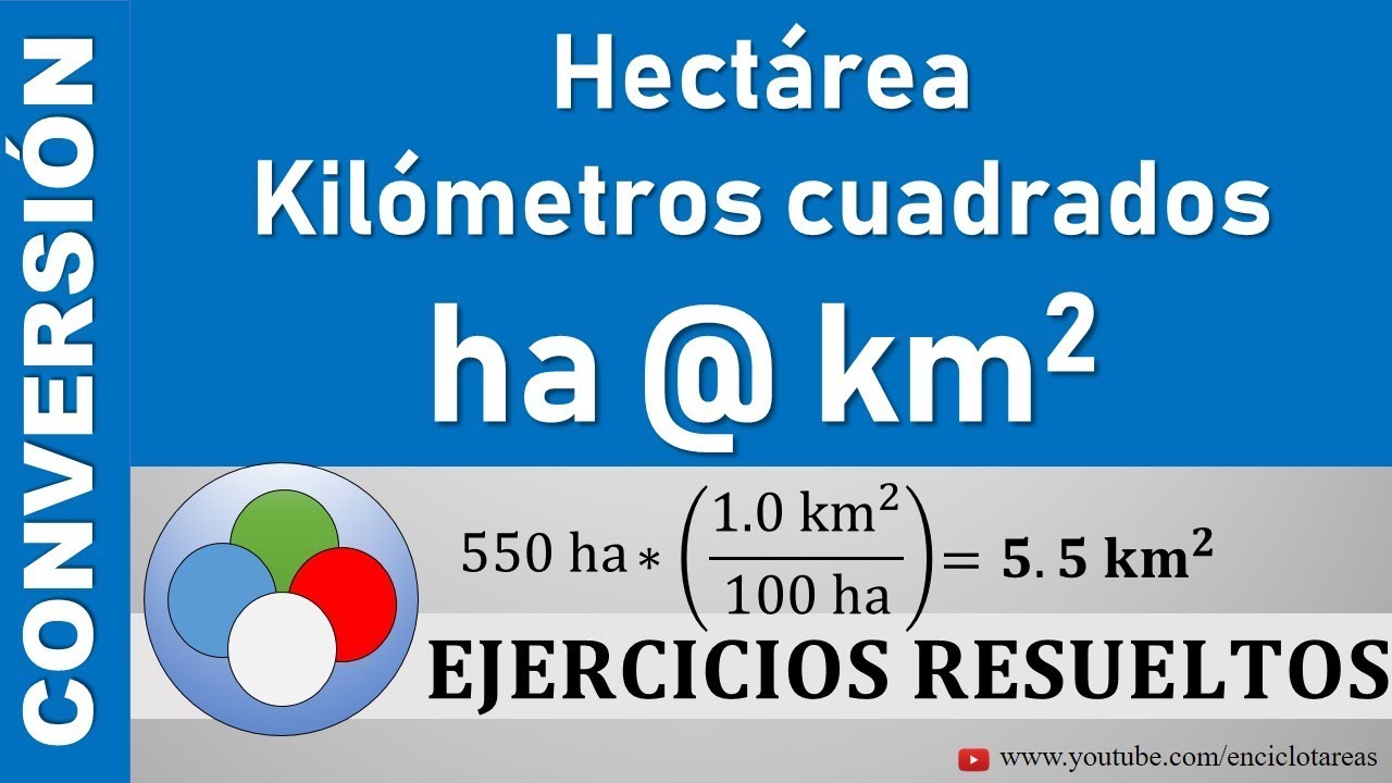 Conversi n De Hect reas A Kil metros Cuadrados ha A Km2 YouTube