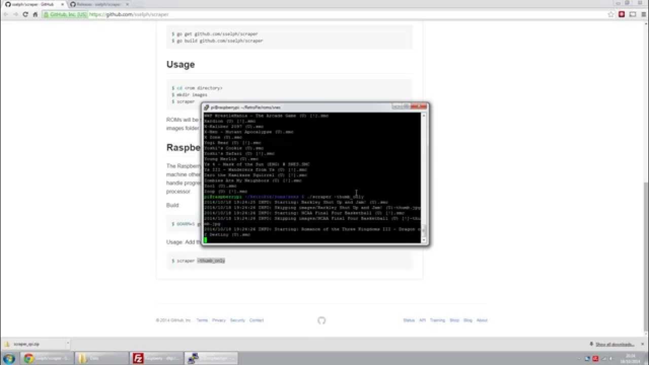RetroPie: Emulation Station Scraping - command line - YouTube