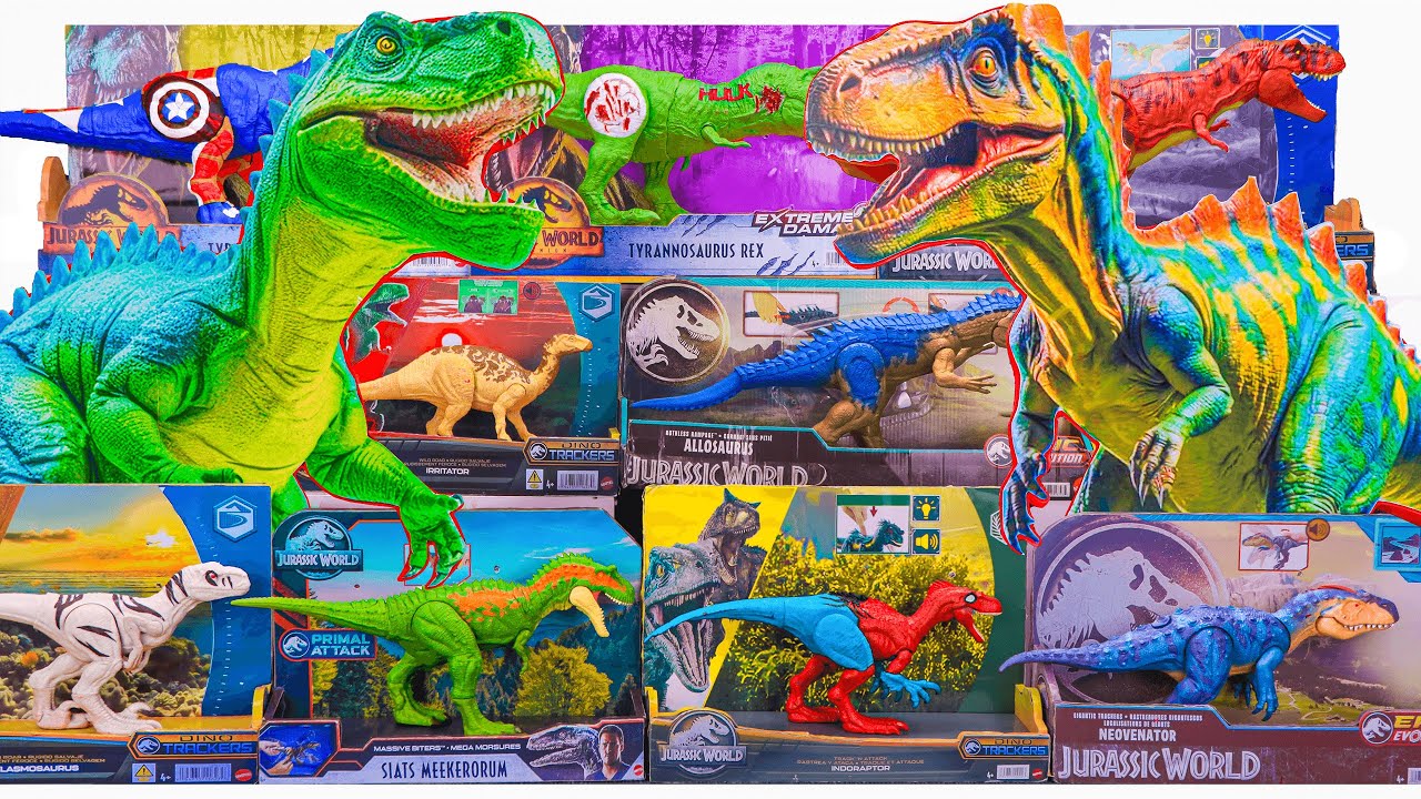 Jurassic World Unboxing Review | HUGE T-Rex Collection, Allosaurus ...