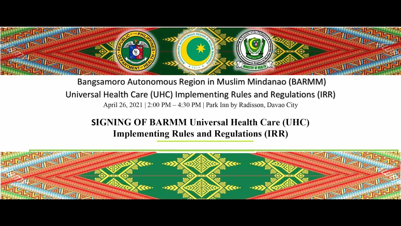The Ministry of Health - BARMM and the Department of Health ink the ...