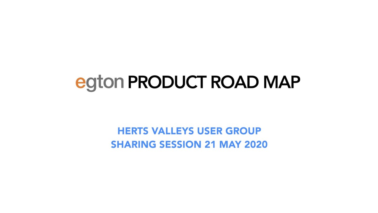 Egton Product Road Map - YouTube
