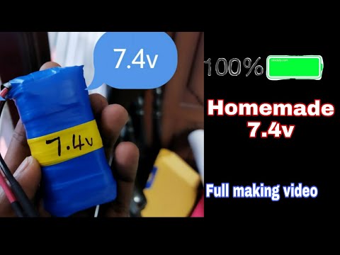 How to make a 7.4v battery with two lithium battery | Humble Tipz