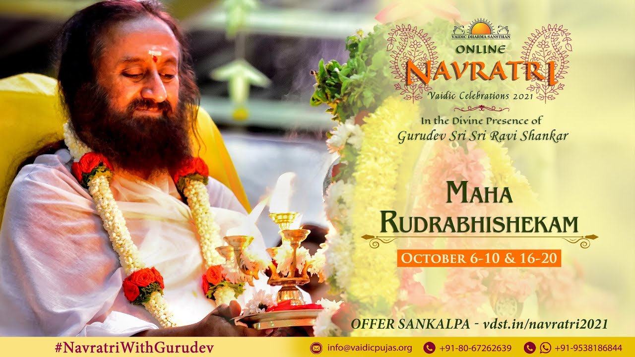 Navratri Day 9 Rudra Puja With Gurudev | 14 Oct 2021 - YouTube