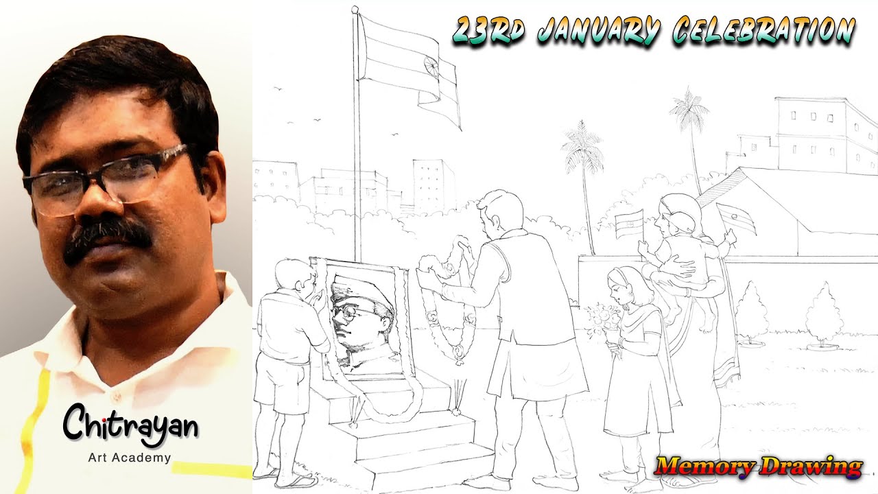 | Republic Day Memory Drawing | Republic Day Scenery Drawing Step By ...