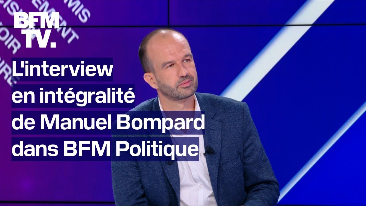 L'interview en intégralité de Manuel Bompard dans BFM Politique - YouTube