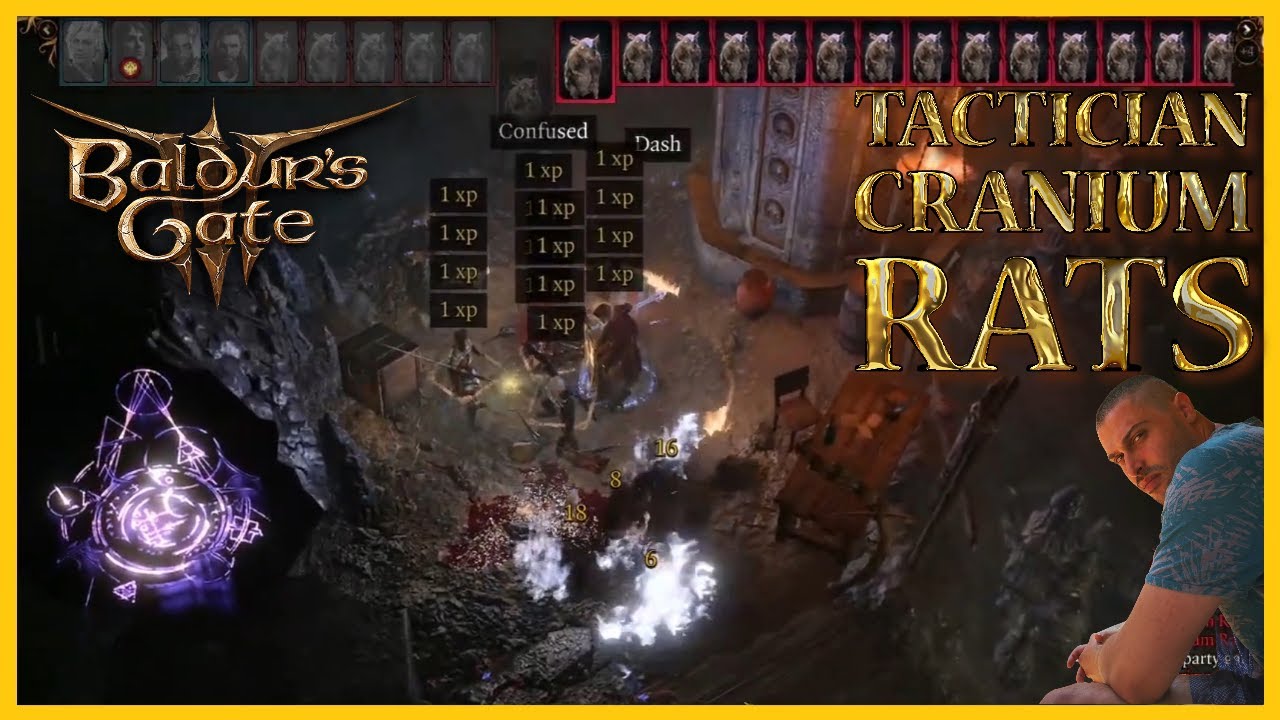 Baldur's Gate 3 - Tactician Difficulty - Cranium Rat swarm - Undercity ...