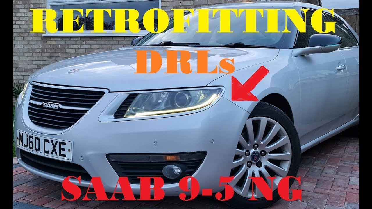 Retrofitting DRLs in Saab 9-5 NG 2010+ GlafenSaab Headlight Accent Kit ...