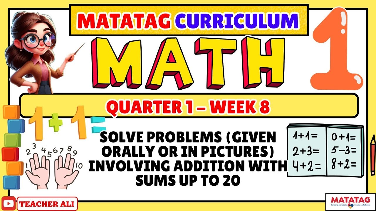 GRADE 1 MATH 1 QUARTER 1 WEEK 8 MATATAG - YouTube