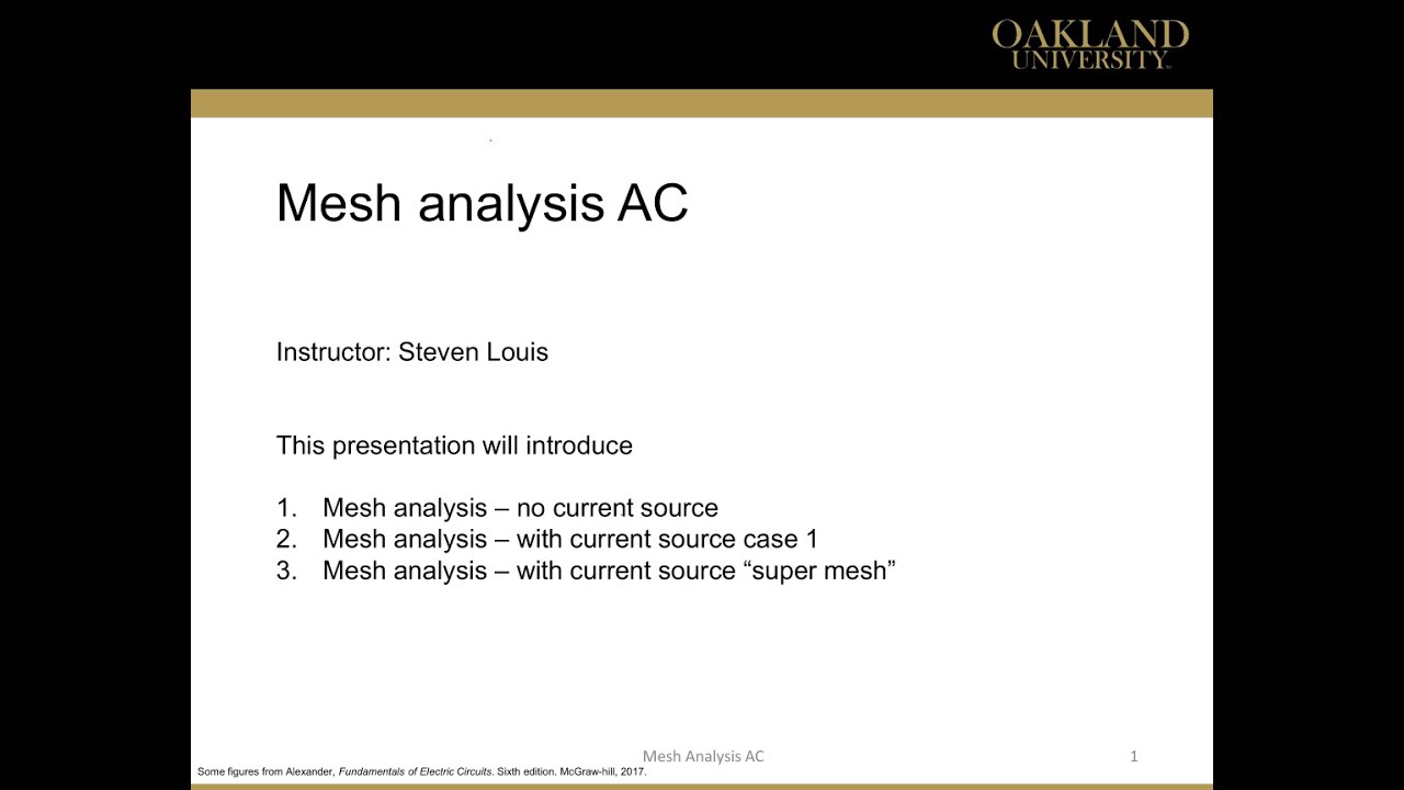 Mesh Analysis AC - YouTube
