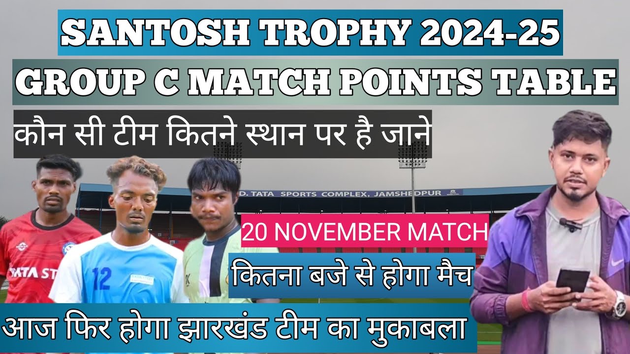 Santosh Trophy Match Points Table With 20 Nov Jharkhand Vs Uttarpradesh ...