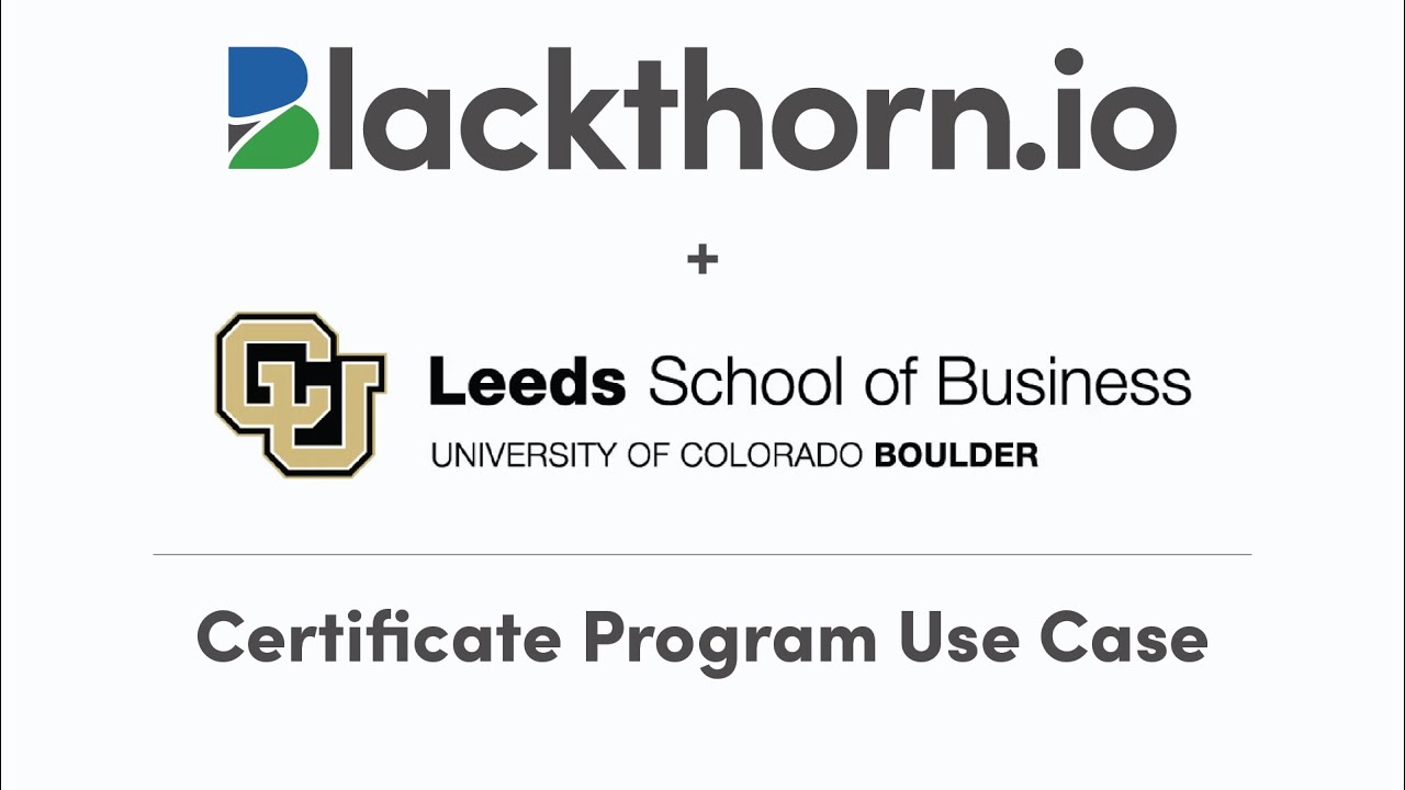 Certificate Program Use Cases - CU Boulder Leeds School of Business ...