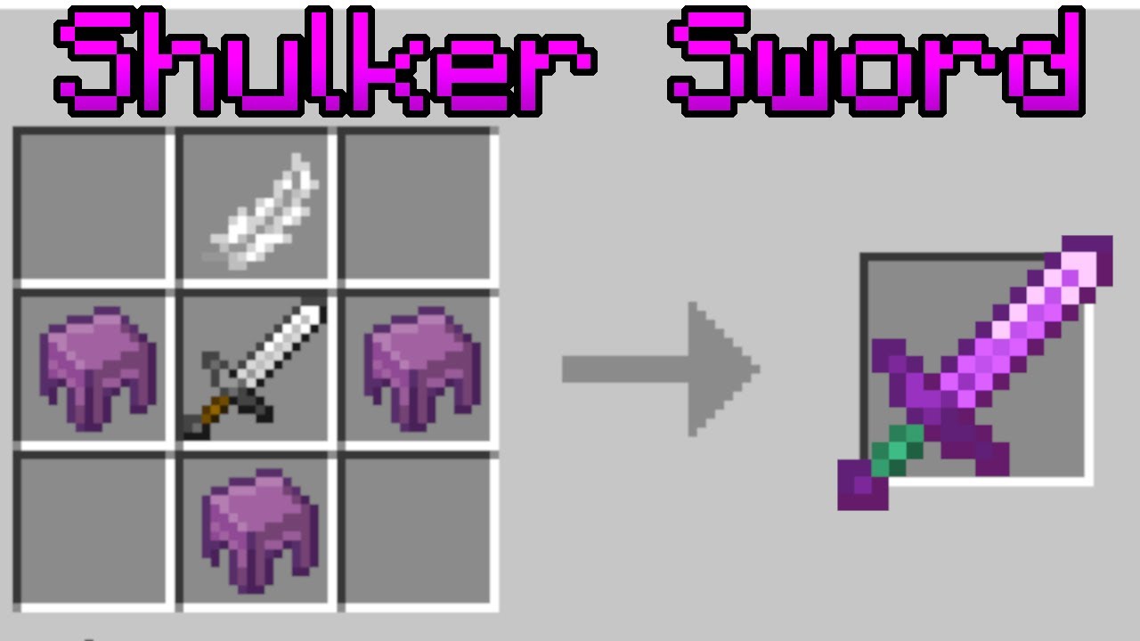 How to get a SHULKER Sword in Minecraft Bedrock! - YouTube