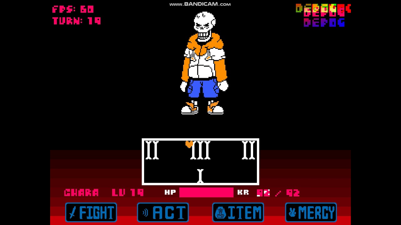 Ts!UnderSwap Papyrus Phase 2 inf hp - YouTube