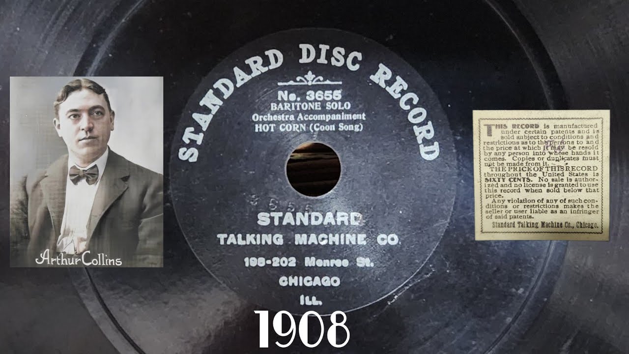 97 Year Old Record!! 1908 Columbia Standard Disc Record - HOT CORN ...