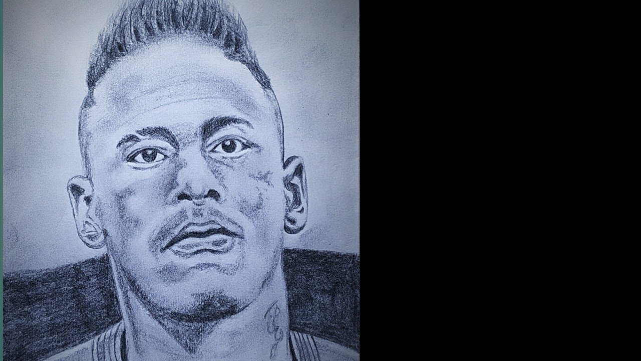 How to draw Neymar jr // Drawing Neymar jr step by step - YouTube