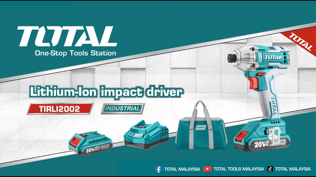 TOTAL Lithium Ion impact driver TIRLI2002 - YouTube