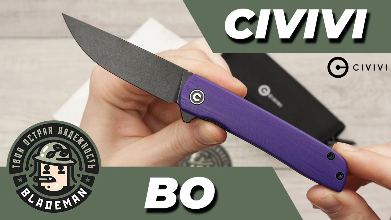Нож CIVIVI Bo, Nitro-V Black, G10 Purple - YouTube