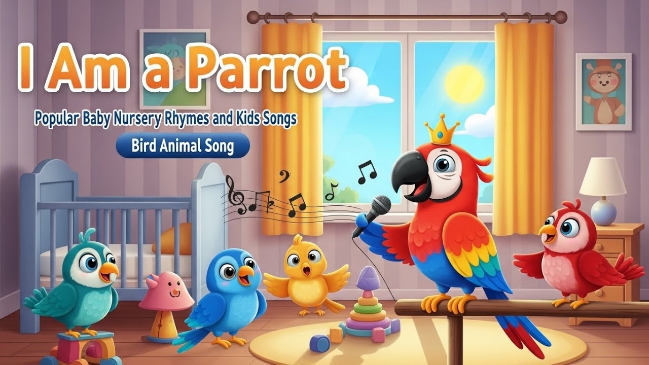I Am a Parrot | Popular Baby Nursery Rhymes and Kids Songs | Bird ...