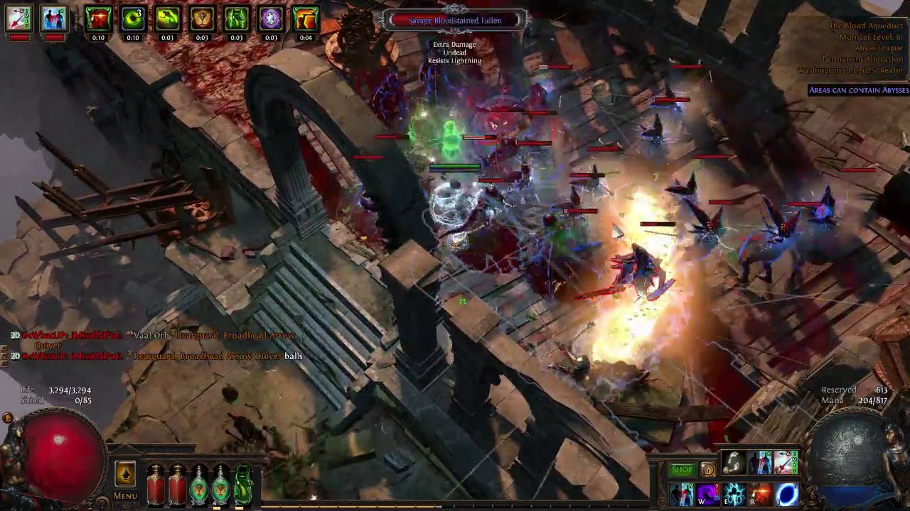 Path of Exile Abyss Poison Quill Rain Pathfinder Gameplay 6 - YouTube