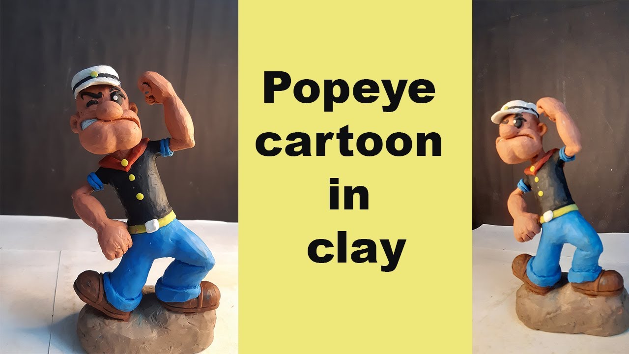 Popeye cartoon in clay I DIY Popeye activity in clay I clay ideas for ...
