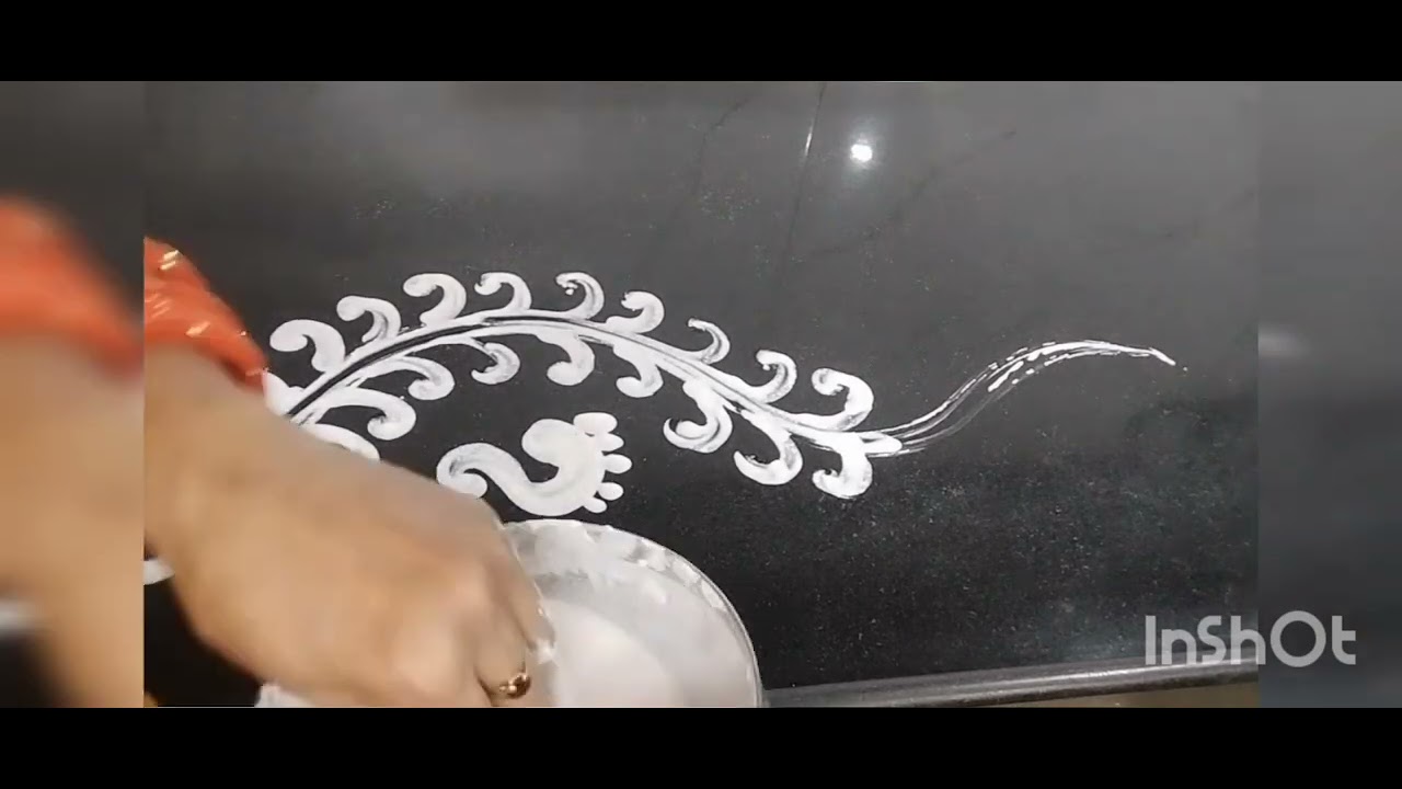 Mata ji ka charan /mithlanchal aripan/Rangoli designs/Alpana/ - YouTube