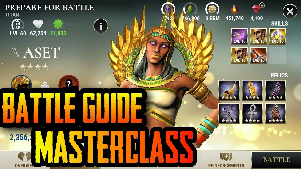 ASET | MASTER CLASS - BATTLE TUTORIAL | DAWN OF TITANS - YouTube
