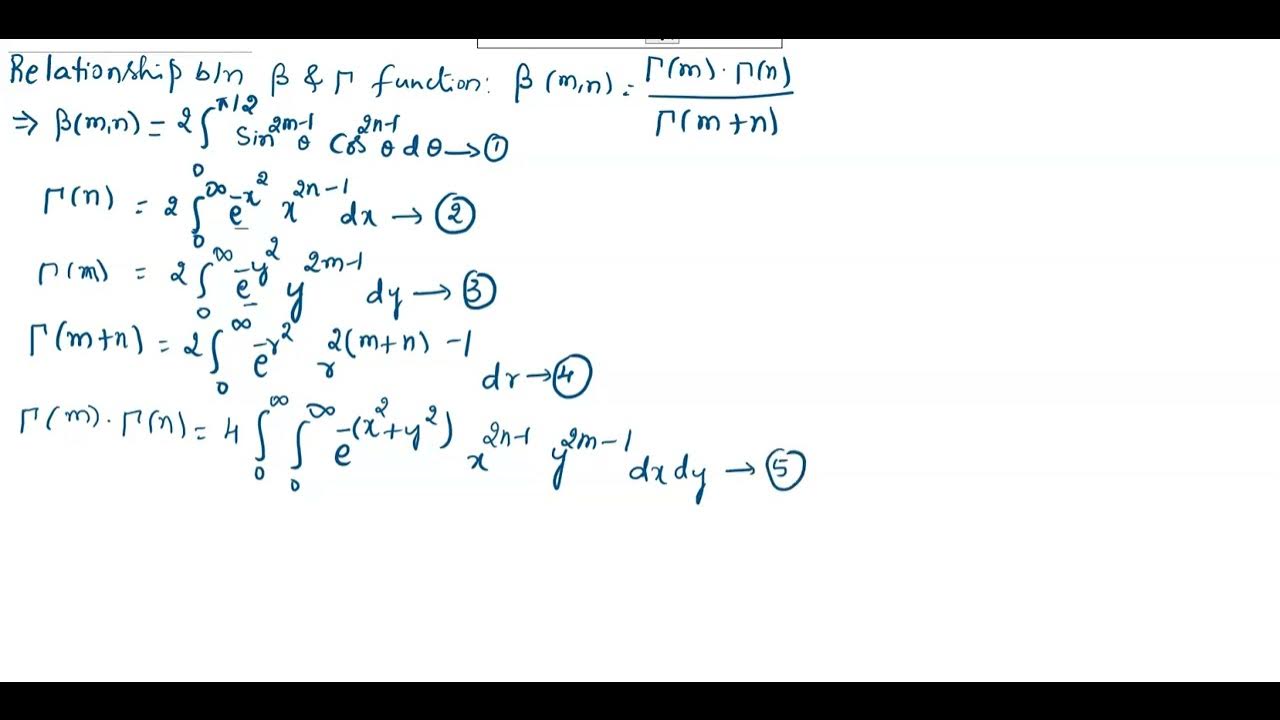 Relationship between beta and gamma functions - YouTube