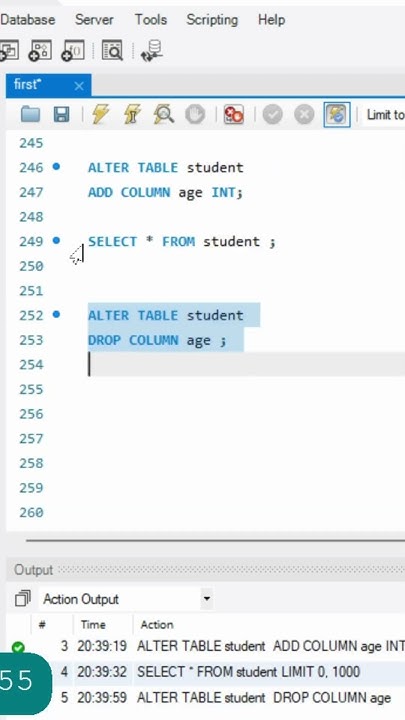 Altertable Sql Database Coding Sqlserver Tech Programming Learnsql Datascience Youtube