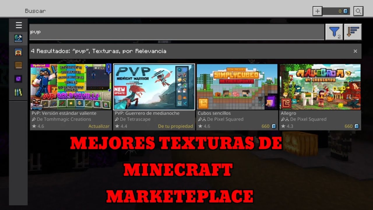 Los Mejores Texture Packs De Marketplace Minecraft Bedrock - YouTube