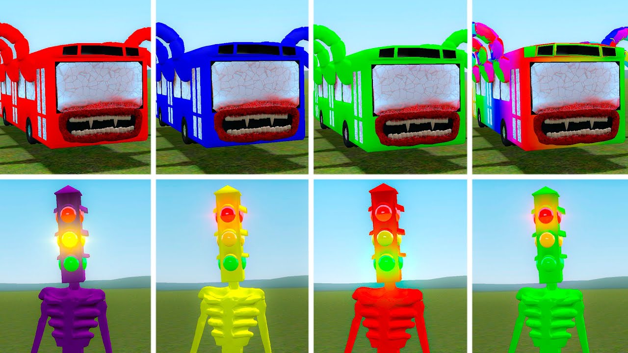 BUS EATER ALL COLORS vs TRAFFIC LIGHT HEAD ALL COLORS in Garry's Mod ...