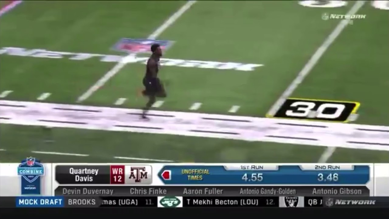 Texas A&M Quartney Davis NFL Combine - YouTube
