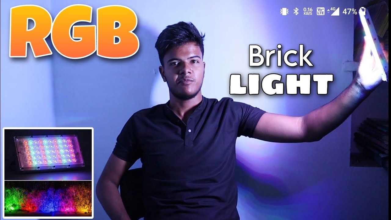 RGB brick light unboxing | RGB flud light | budget lights for studio ...