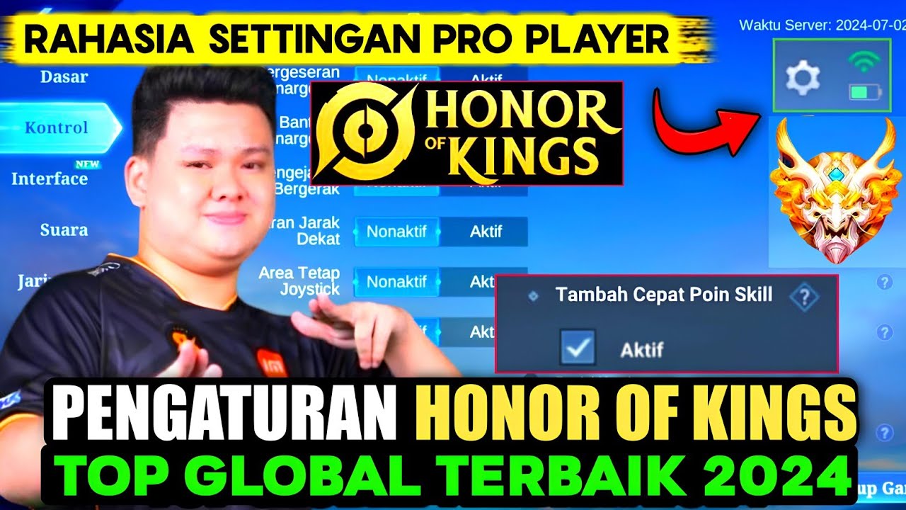 CARA SETTING PENGATURAN KONTROL HONOR OF KINGS‼️ SEPERTI GLOBAL TOP ...