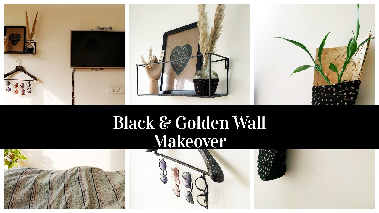 All Black & Golden DIY Decor Hacks || Easy & Affordable Ideas - YouTube