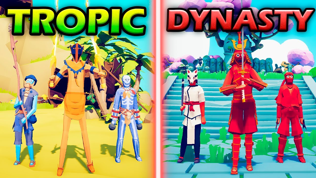 TROPICAL TEAM vs DYNASTY TEAM - Totally Accurate Battle Simulator ...