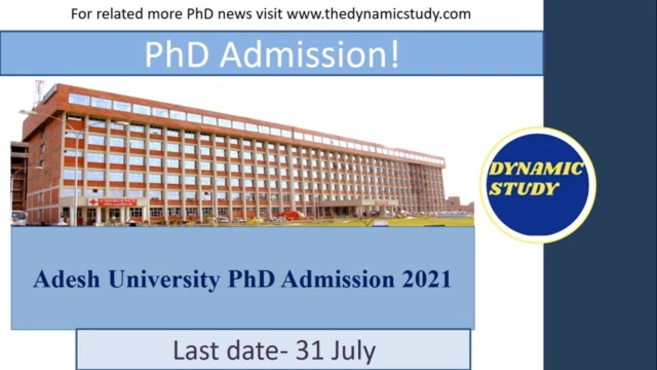 Adesh University PhD Admission 2021 - YouTube