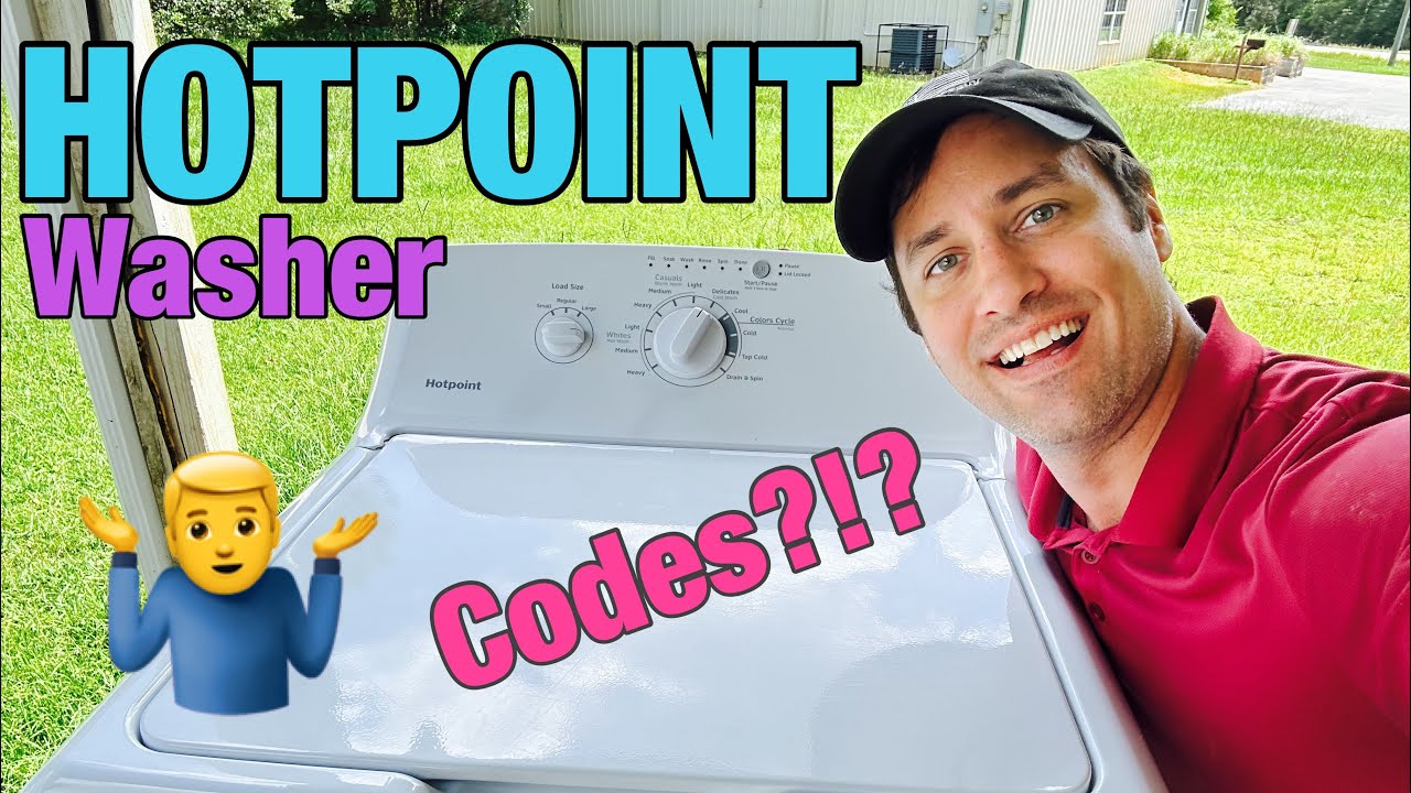 This HOTPOINT / GE Washer Has Codes But It Works | Test Modes & Clear ...