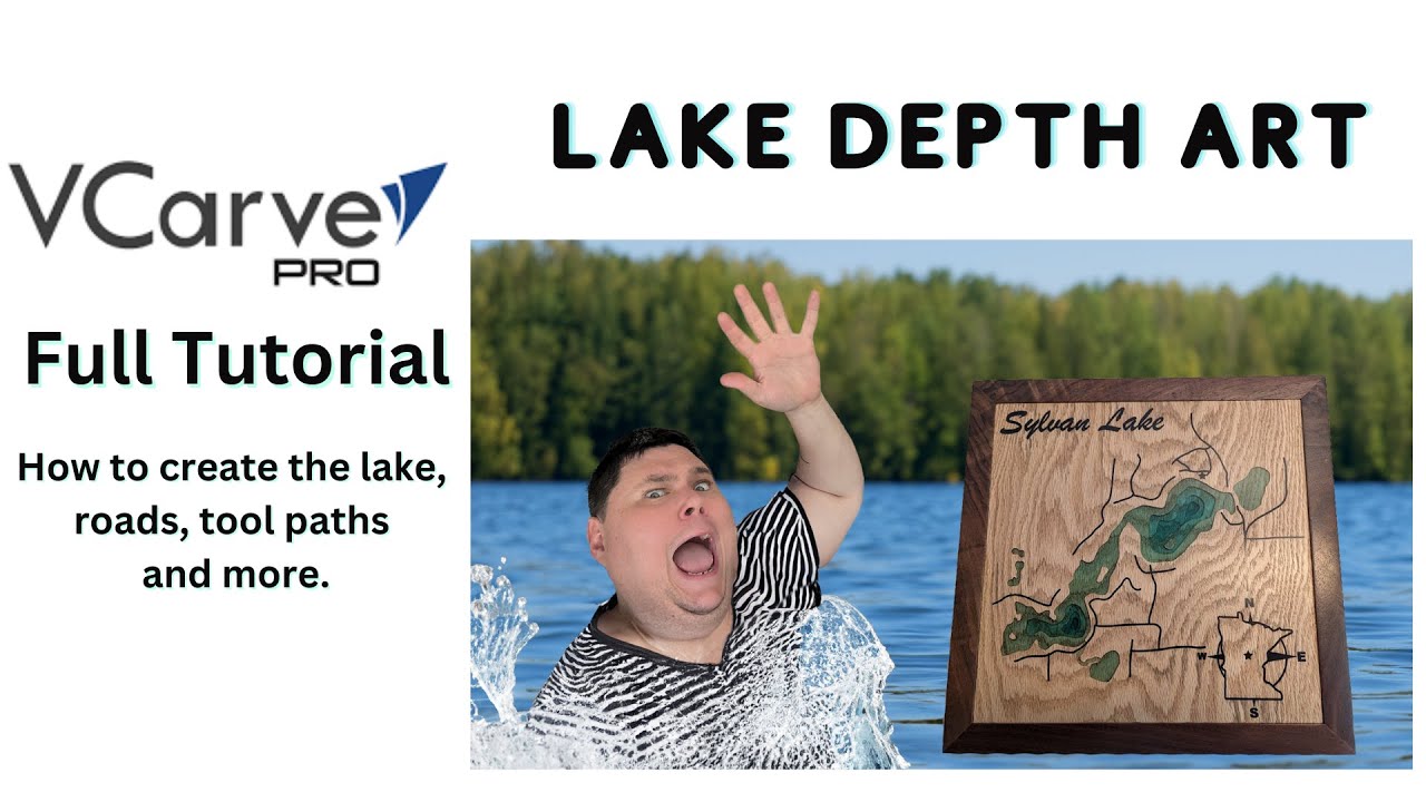 Vcarve Pro Tutorial: Lake Depth Wall Art CNC Woodworking - YouTube