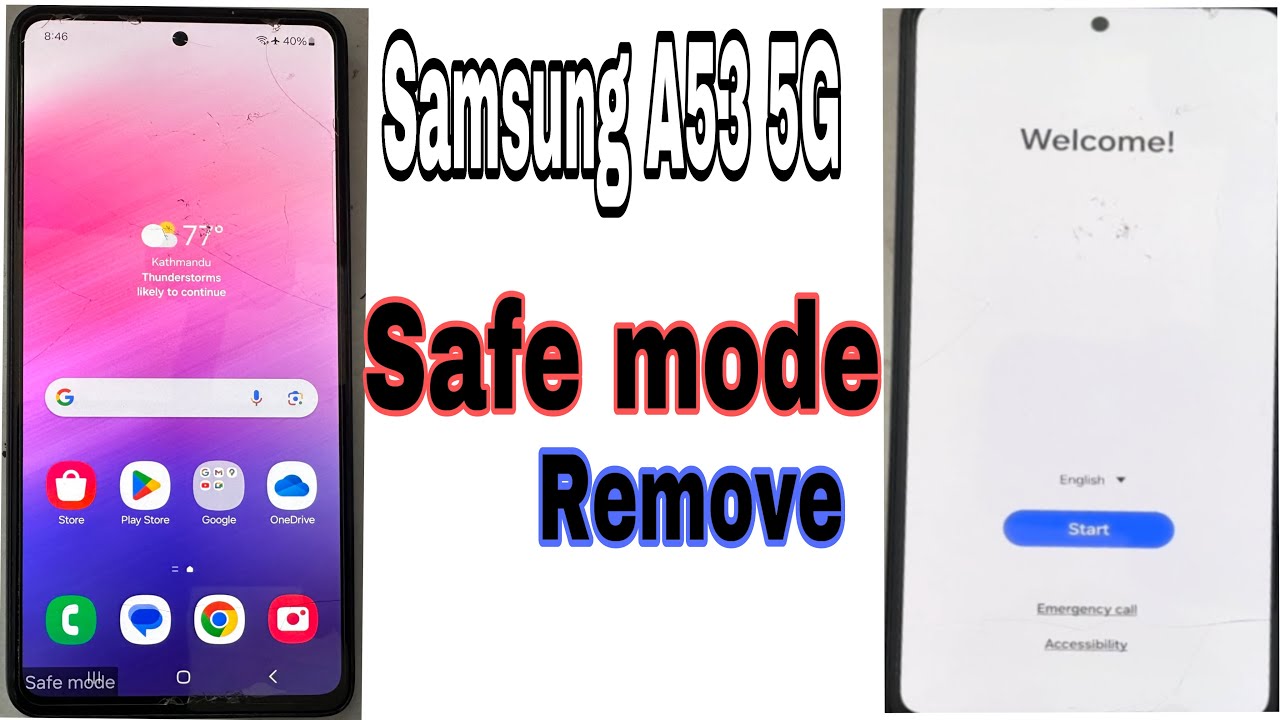 How to samsung A53 safe mode remove #merosewa4k #safemode #samsunga535g ...