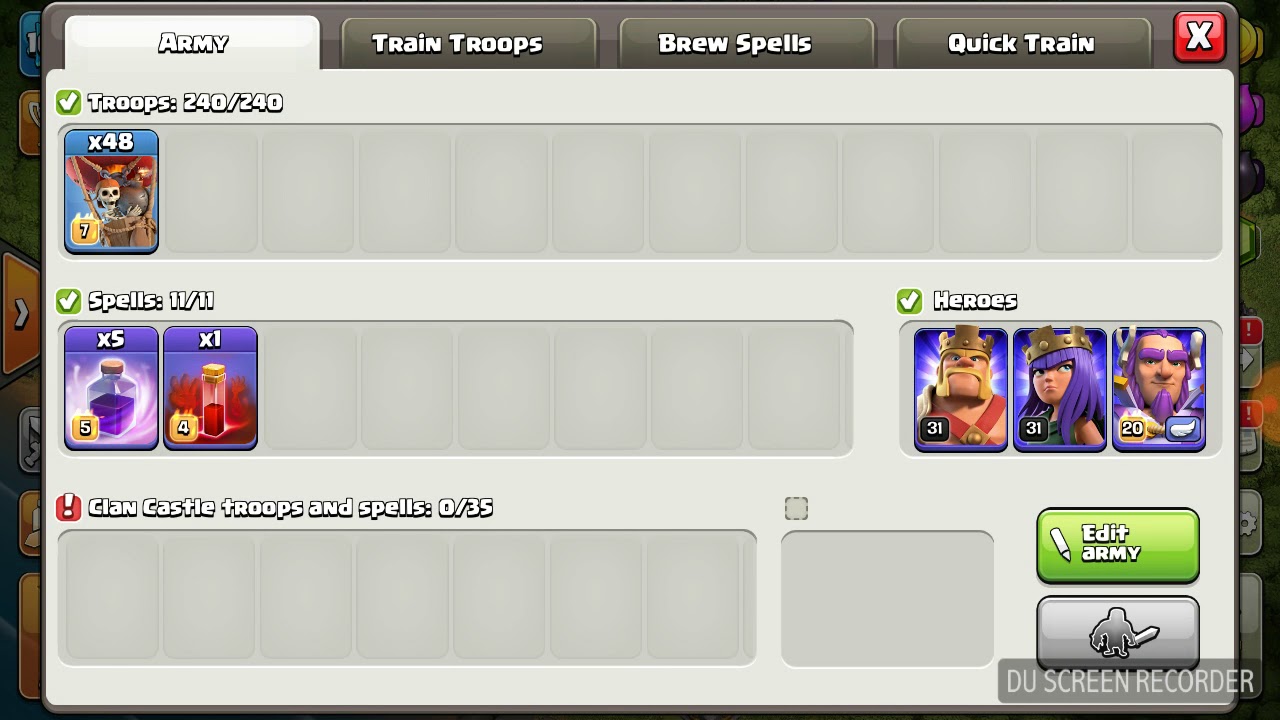 How to attack in coc with loons - YouTube