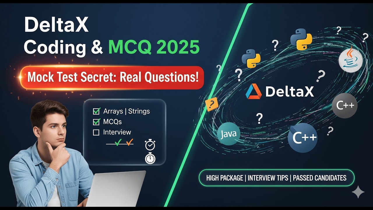 Mock Test Secret😲 | DeltaX Coding Questions & Answers 2025 | DeltaX ...