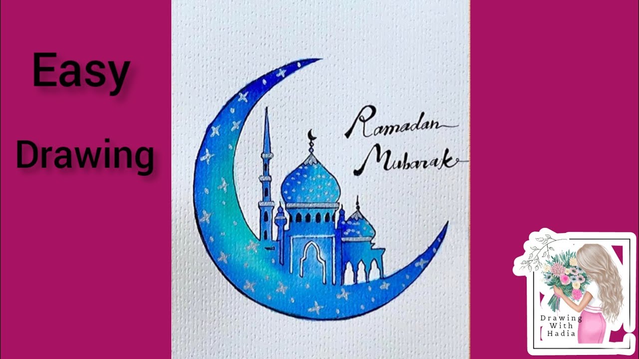 How to draw Ramzan Drawing//Easy Ramzan Drawing//Ramdan Drawing step by ...