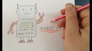 Robot Resmi Kolay Nasıl Çizilir? anaokulu etkinlikleri ... | Doovi