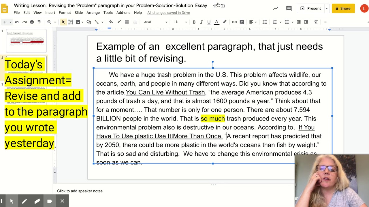 Revising your paragraph - YouTube