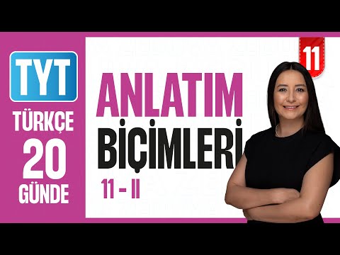 Anlam Biçimleri Konu Anlatımı | 20 GÜNDE ANLAM BİLGİSİ PARAGRAF KAMPI 2026 | 11-II