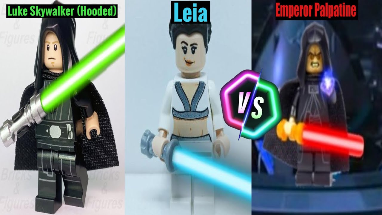 Lego Star Wars: TSS - Luke Skywalker (Hooded) & Leia Vs Emperor Palpatine! - YouTube
